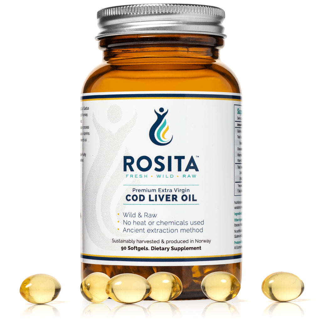Natural Cod Liver Oil Capsules | Fish Oil Softgels | Rosita Real Foods ...
