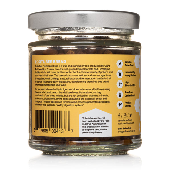 Bee Bread | Wild & Raw Lacto-Fermented Bee Pollen | Rosita® USA